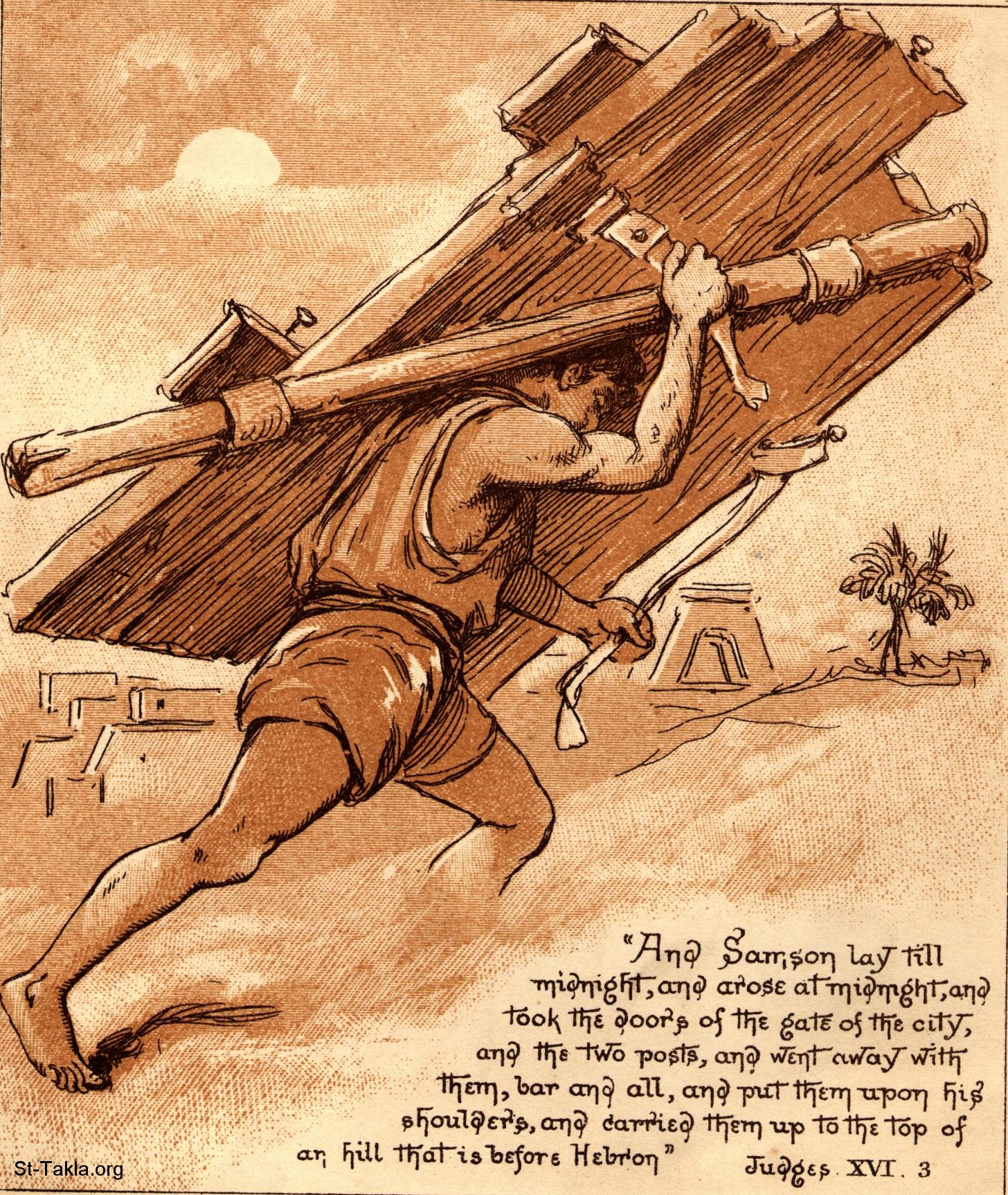 Image: samson carries city gate Image: samson carries city gate