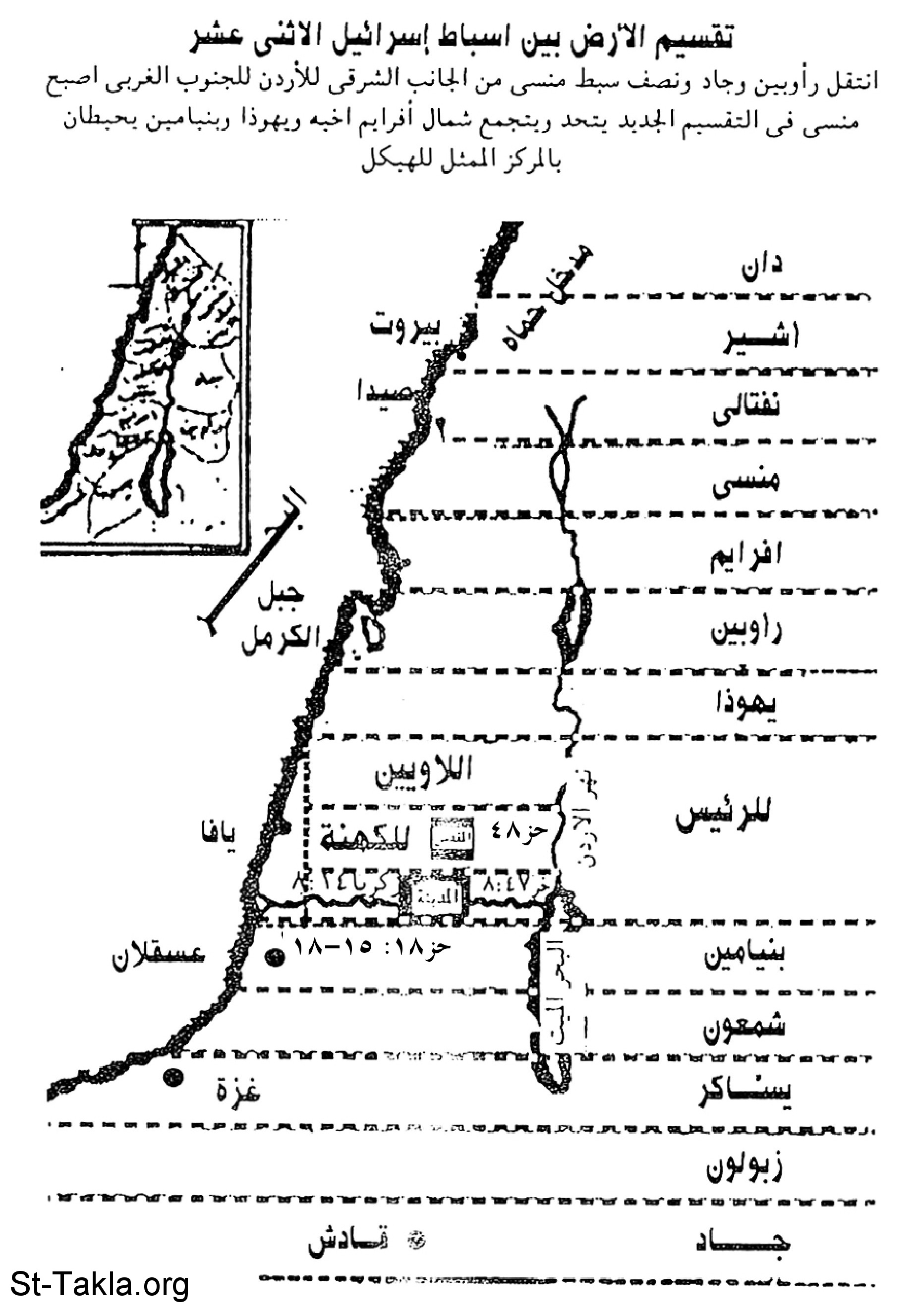 تقسيم الأرض الجديدة - تفسير حزقيال 48 - تفسير سفر حزقيال الأصحاح الثامن ...